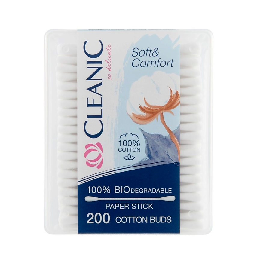CLEANIC Soft&Comfort Ватные палочки гигиенические в прямоугольной ...