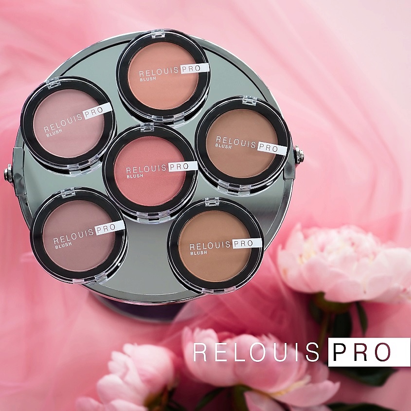 RELOUIS Румяна компактные PRO BLUSH, 77 SHINY CORAL купить по цене 380 ...