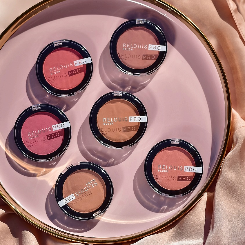 RELOUIS Румяна компактные PRO BLUSH, 77 SHINY CORAL купить по цене 380 ...