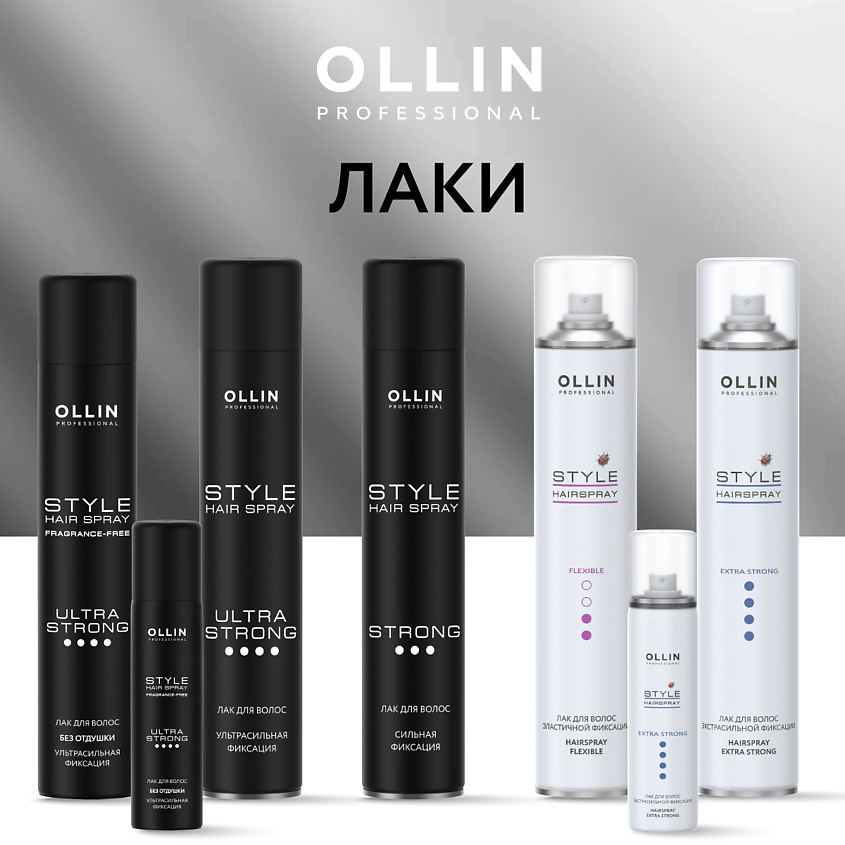 OLLIN PROFESSIONAL Лак для волос экстрасильной фиксации Style купить по ...