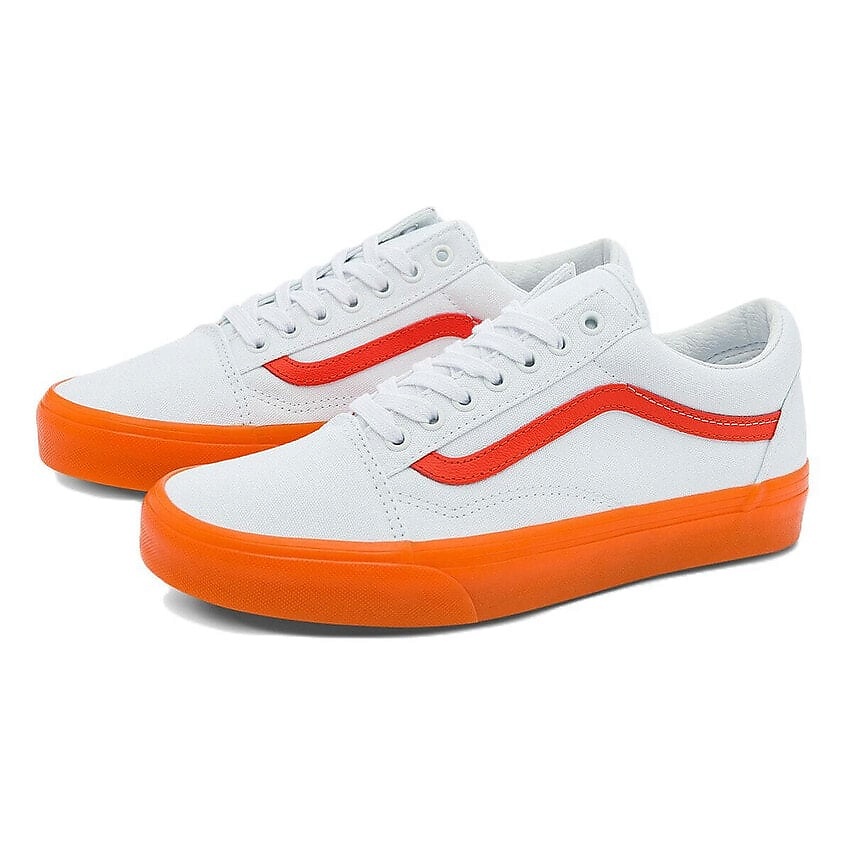 VANS Кроссовки Old Skool Casual Low Top Skate Shoes Small Orange Side ...