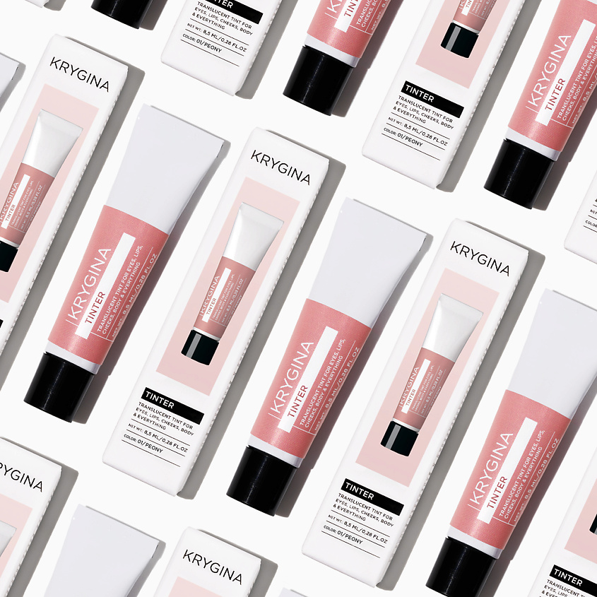 KRYGINA COSMETICS Полупрозрачный тинт для губ, кремовые румяна, жидкие ...
