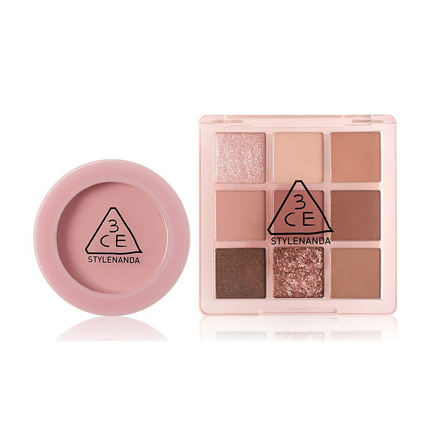3CE Набор: Румяна Face Blush + Тени для век Multi Eye Color Palette ...