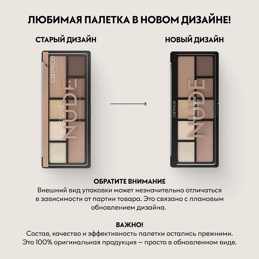 CATRICE Палетка теней для век The Pure Nude Eyeshadow Palette купить по ...