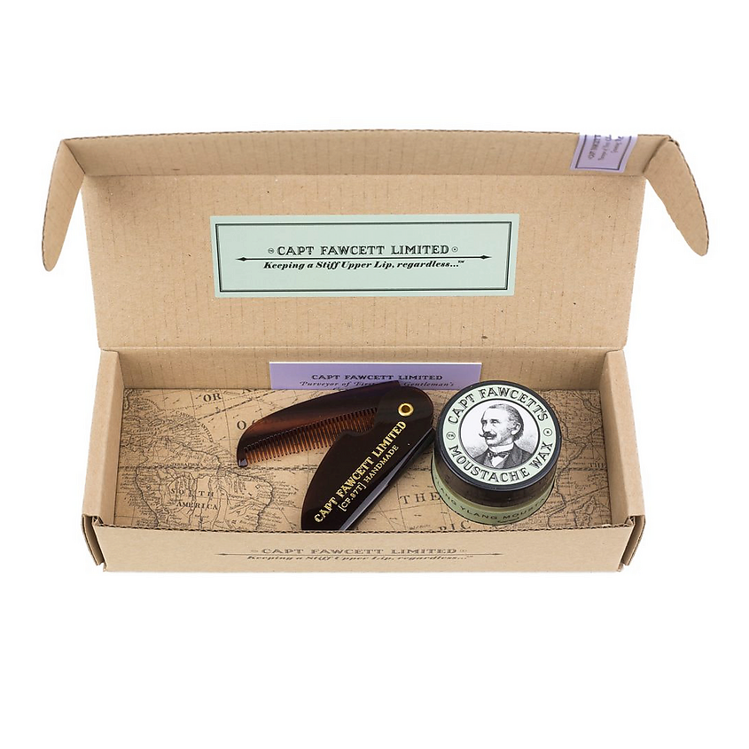 CAPTAIN FAWCETT Набор для ухода за усами Ylang Ylang Moustache Wax ...
